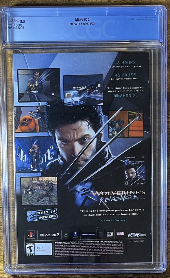 ALIAS 24 CGC 8.5 JESSICA JONES 1ST APP OF MODERN AGE PURPLE MAN 2003 ...