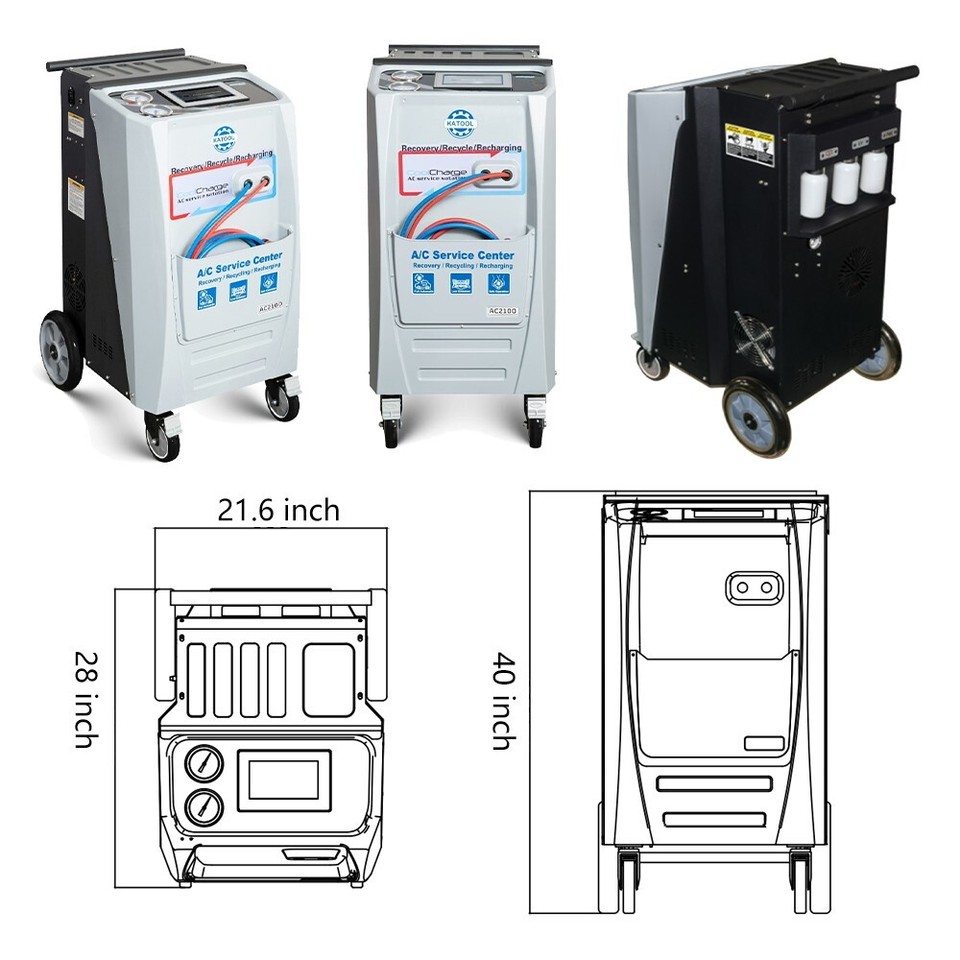 Fully Automatic AC1800/2100 Refrigerator Recovery Recycle & Recharge ...