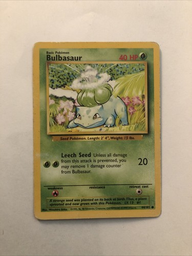1995 bulbasaur pokemon Card Original Rare | eBay