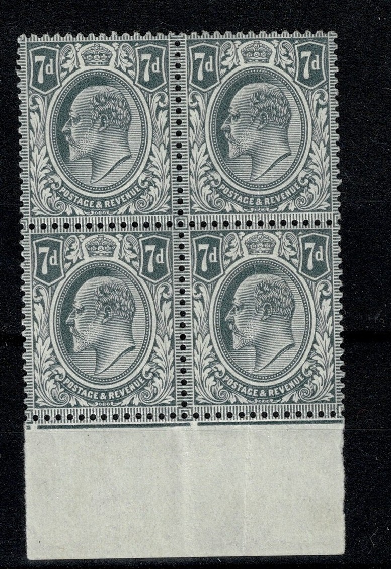 EVII - SG249 7d GREY BLACK - BLOCK OF 4 - LMM SEE DESCRIPTION | eBay UK