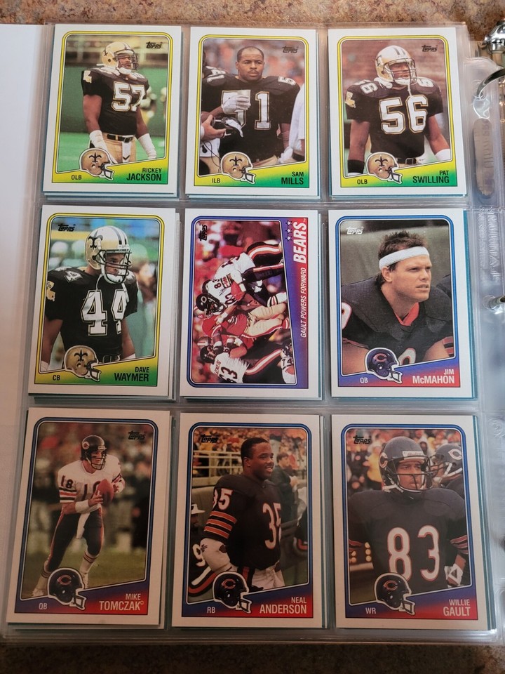 1988 Topps Football Cards Complete Set In Sheets With Binder, NM-MINT ...