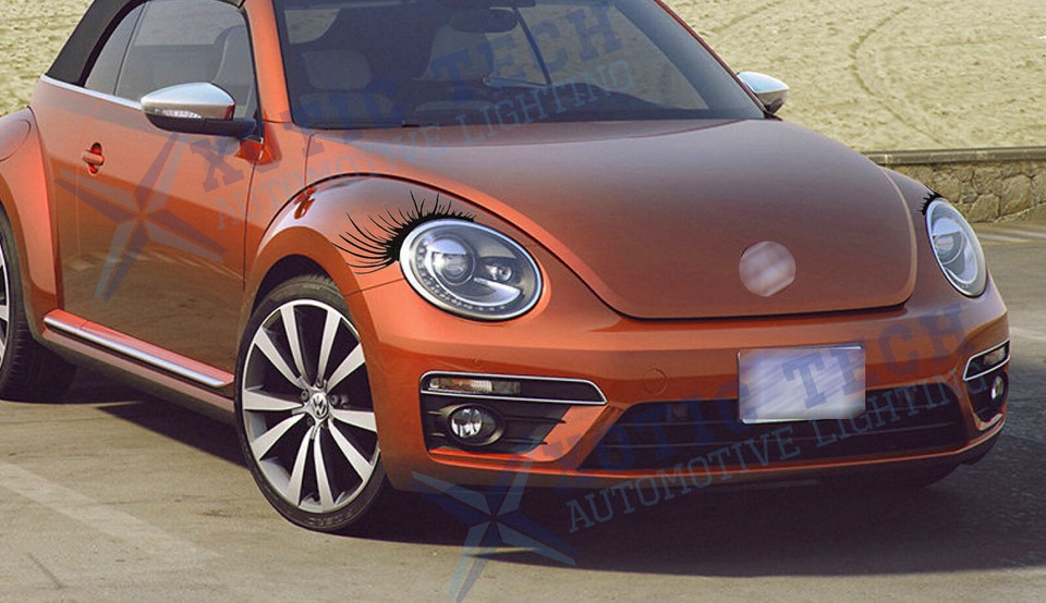 Car Eyelashes Stripe Decal Headlight Fog Eyebrow Stickers For MINI ...