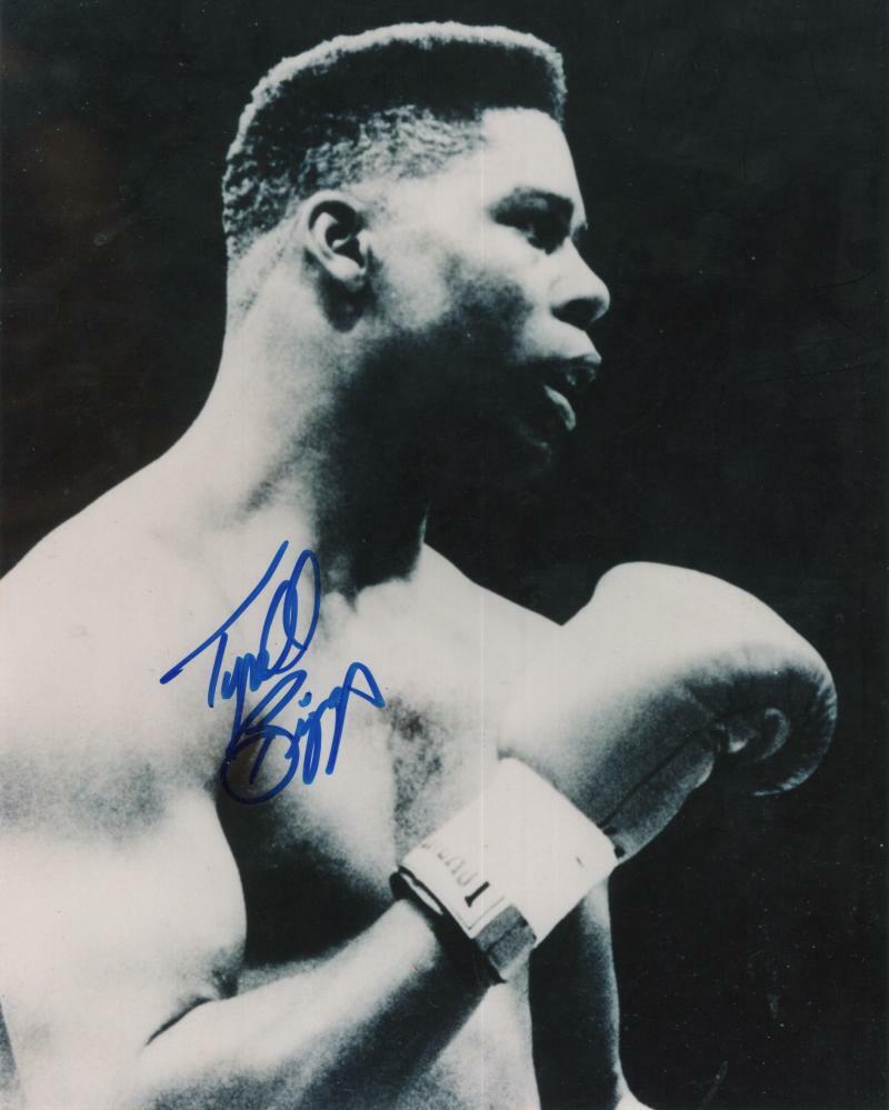 TYRELL BIGGS 1984 GOLD MEDAL BOXER SIGNED AUTOGRAPHED 8X10 PHOTO W/ COA ...