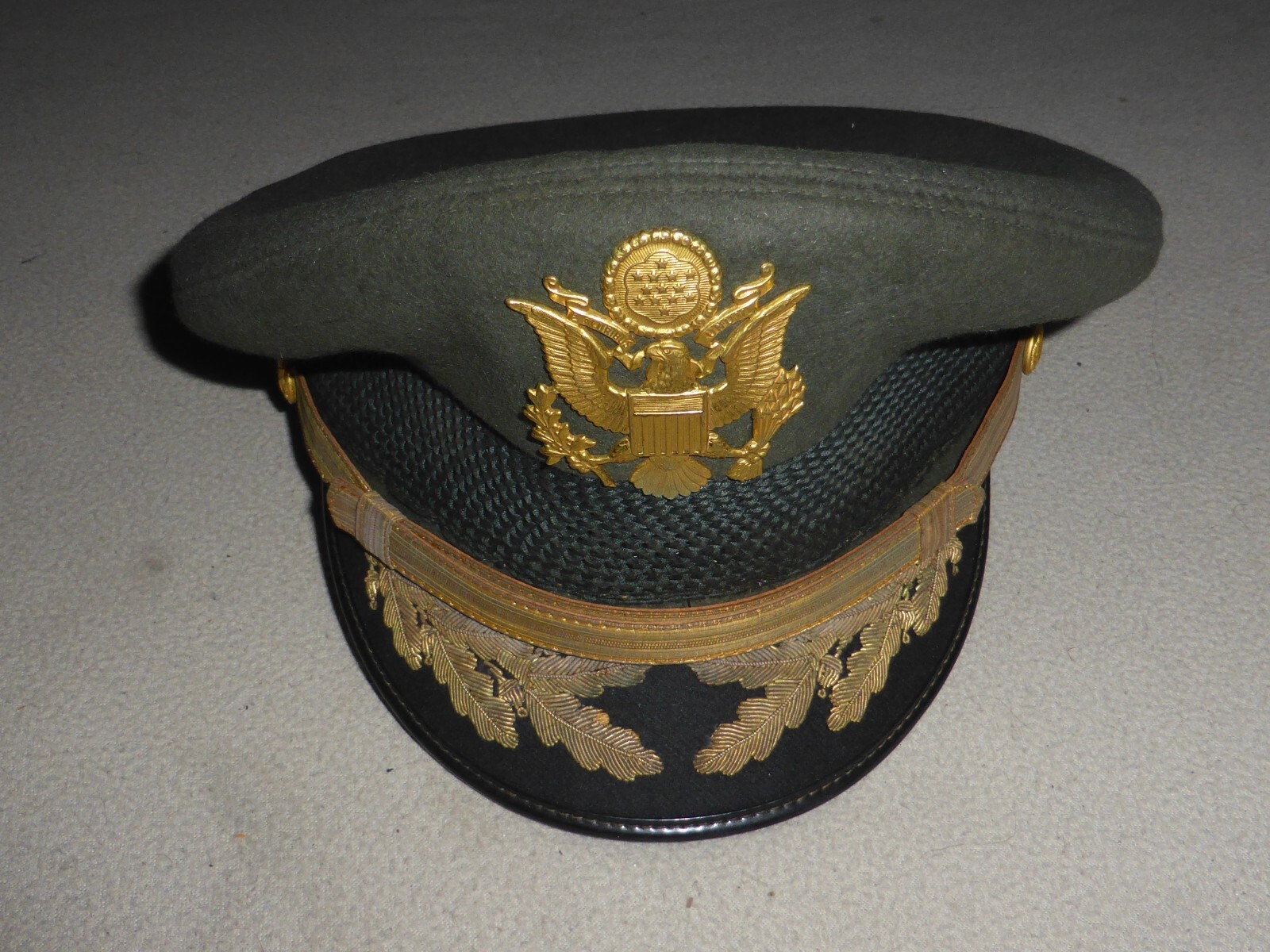 VINTAGE MILITARY WWII US ARMY OFFICERS HAT UNIFORM DELUXE OWNER ...