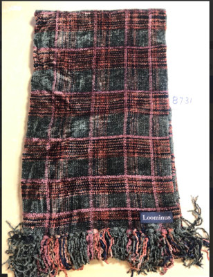 Men's Loominus Brown/Green Check Scarf | eBay