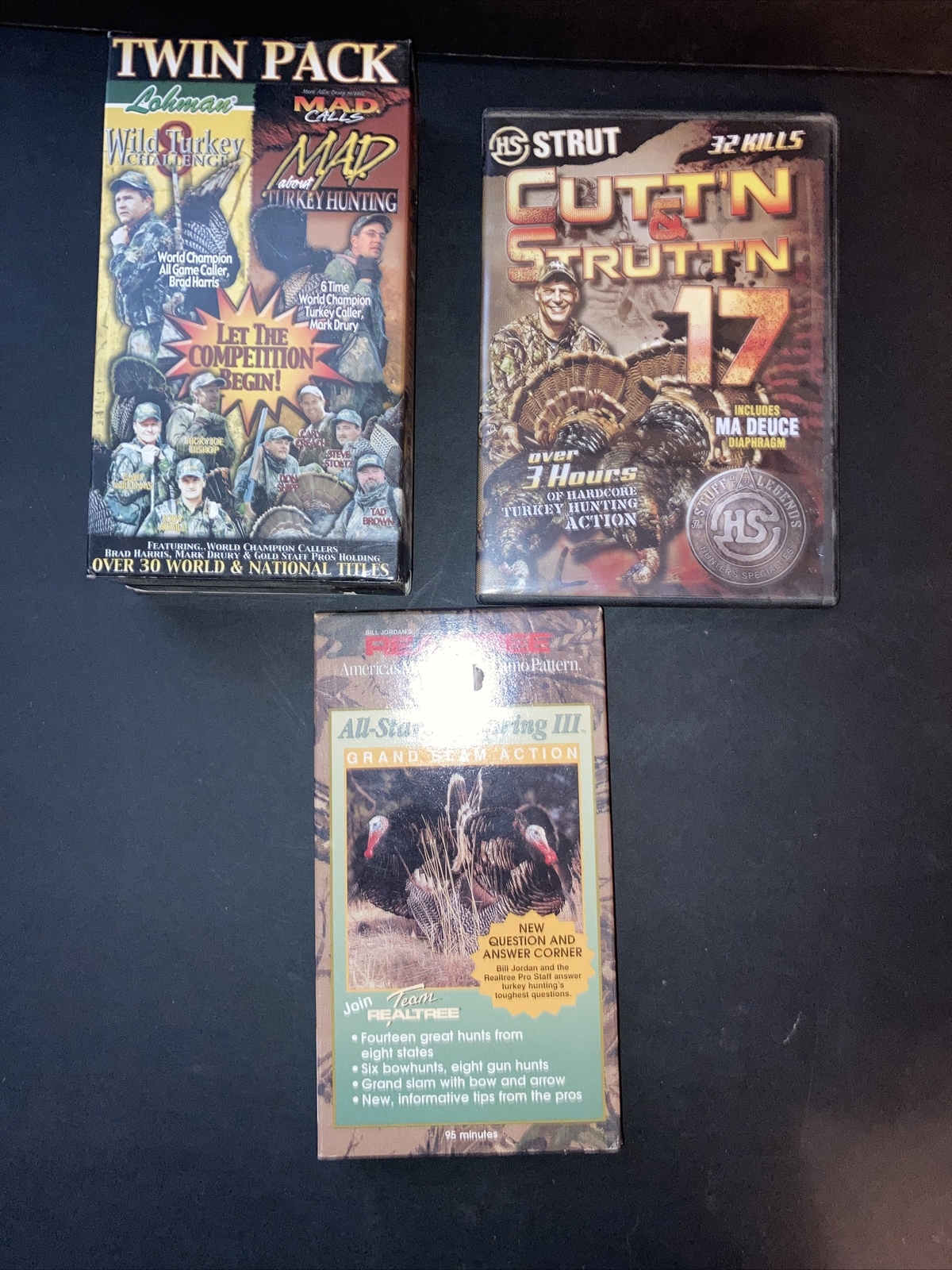 8 VHS DVD Turkey Hunting Realtree Born to Hunt The Truth HS Strut Mad ...