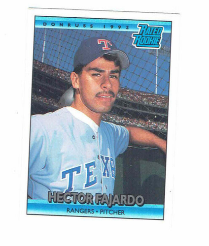 Hector Fajardo Texas Rangers Rated Rookie P #419 Donruss 1992 #Baseball ...