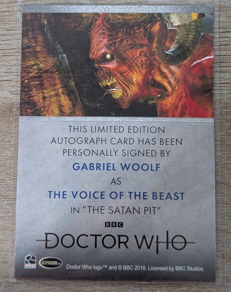 2023 Rittenhouse Doctor Who Series 1-4 Bordered Auto Gabriel Woolf As ...