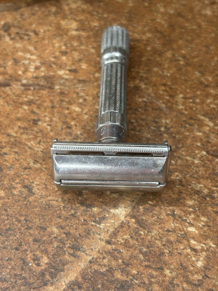 Vintage 1961 G-1 Gillette Fat Boy 1-9 Adjustable Safety Razor | eBay
