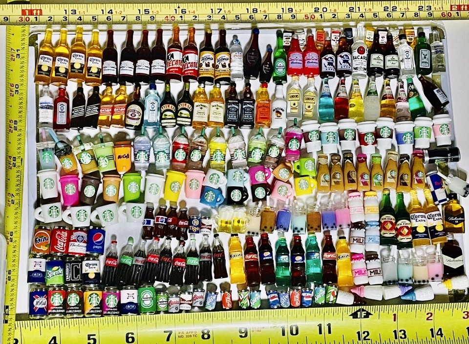 Barbi Dollhouse Miniature Drinks Mini Coke Coca-Cola Bottles Soda Lot 👻 ...