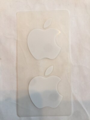 4 Authentic Small OEM Apple White Logo Sticker Decal iphone iPod iPad ...