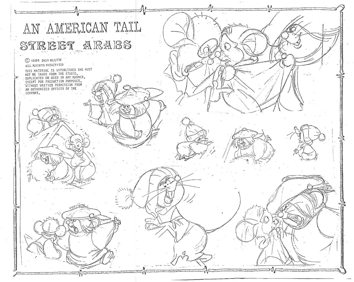 Don Bluth Model Sheets