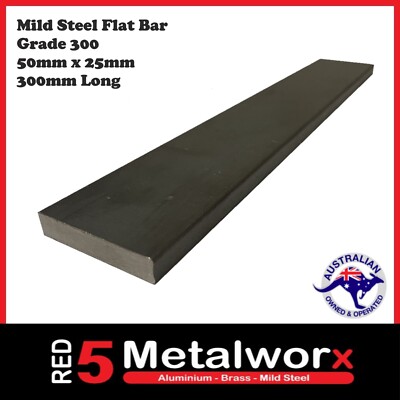 Mid Steel Flat Bar - 50mm x 25mm x 300mm long - Grade 300 (AS3679.1 ...
