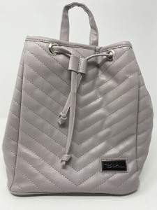 Bella Russo Faux Leather Quilted Backpack Bag Purse Straps Tan Gray ...