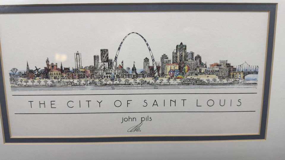 John Pils "The City of St. Louis" Color Print Matted And Professionally ...