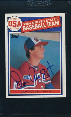 1985 Topps #392 Don August USA Signed Auto *44134 | eBay