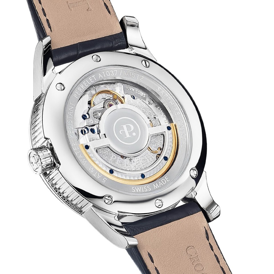 Perrelet Jumping Hour SS White Dial A1037/6 | eBay