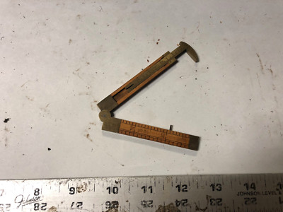 MACHINIST LATHE MILL Vintage Box Wood Cs Co Folding Ruler ShK | eBay