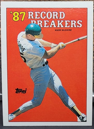 MARK McGWIRE ERROR CARD w/ White Triangle Oakland A's 1988 Topps Record ...