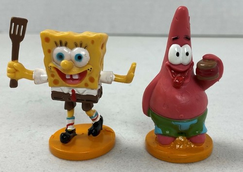 Spongebob & Patrick Cake Toppers Checkers Toys 2" Figures 2007 Viacom ...