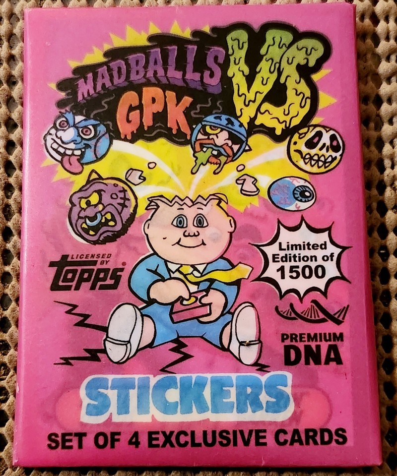 MADBALLS VS GPK (#/1500) GARBAGE PAIL KIDS (SEALED WAX PACK) 4-CARD SET ...