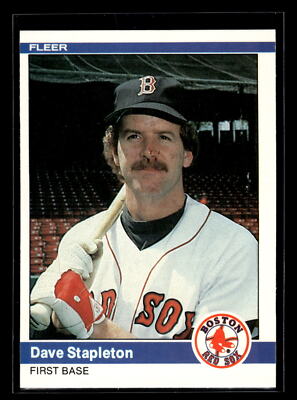 1984 Fleer Baseball #410 Dave Stapleton Set Break Mint+ Boston Red Sox ...