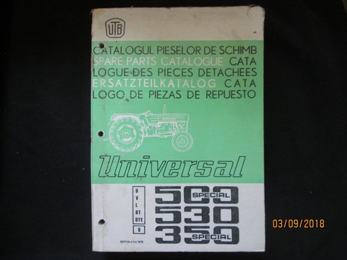 UTB UNIVERSAL TRACTOR 500 SPECIAL - 530 - 350 SPECIAL Parts Catalogue ...