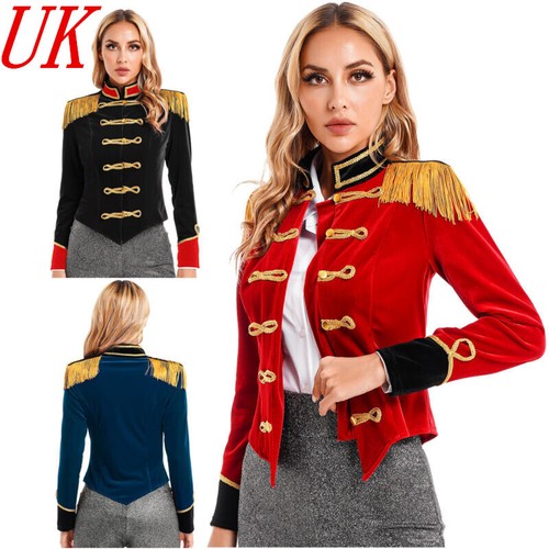 UK Women Circus Ringmaster Jacket Costume Slim Coat Ringleader ...