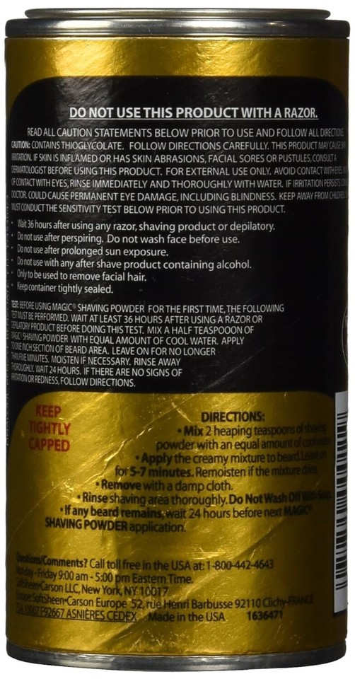 SoftSheen-Carson Magic Razorless Shaving for Men, Magic Shaving Powder ...