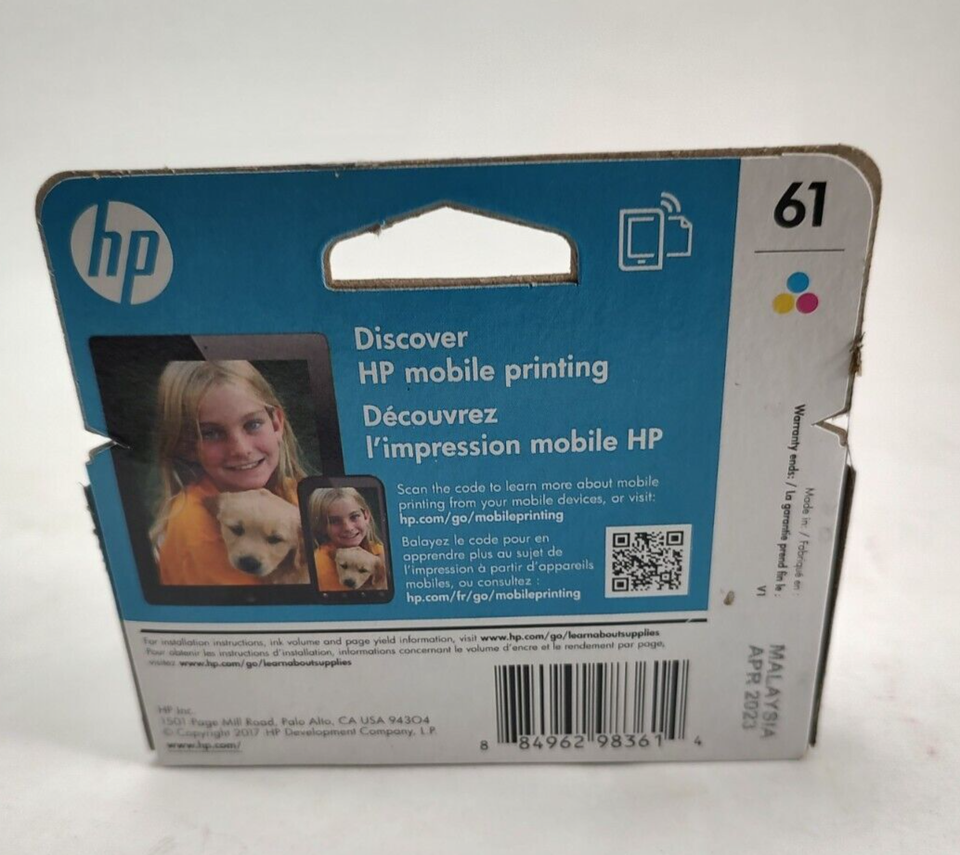 HP #61 Color Ink Cartridge 61 CH562WN NEW GENUINE | eBay