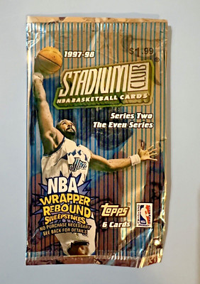 1997-98 Topps Stadium Club NBA Wrapper Rebound Series 2 - 1 Pack/6 ...