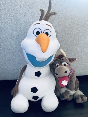 Disney Store Frozen Olaf & Sven Reindeer Plush Lot Stuffed Animal ...