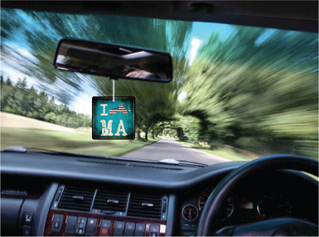 I Love Massachusetts The Bay State Car Air Freshener | eBay Australia