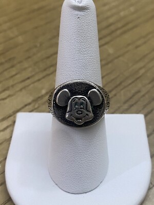 Mickey Mouse Walt Disney Productions Sterling Silver 925 Signed Ring ...