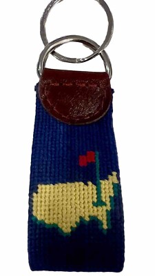 Masters Navy Smathers & Branson Leather Key Fob- Augusta National Golf ...