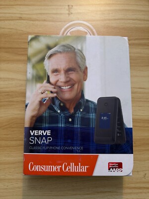 Consumer Cellular 4G LTE Verve Snap 8GB Flip Phone - Black | eBay