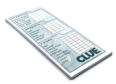 CLUE Game Detective Notepad - 2005 Replacement Pieces Parts | eBay