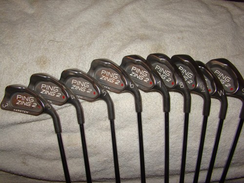 Great Set PING ZING 2 Red Dot Irons & Putter . JZ Steel, 3-W, SW ...