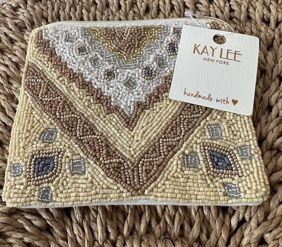Kay Lee New York Wallet Abstract Beaded Bag Clutch Geometric Art New | eBay