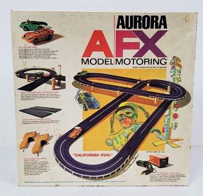 H-960 VINTAGE AURORA AFX MODEL MOTORING CALIFORNIA OVAL SLOT CAR RACE ...