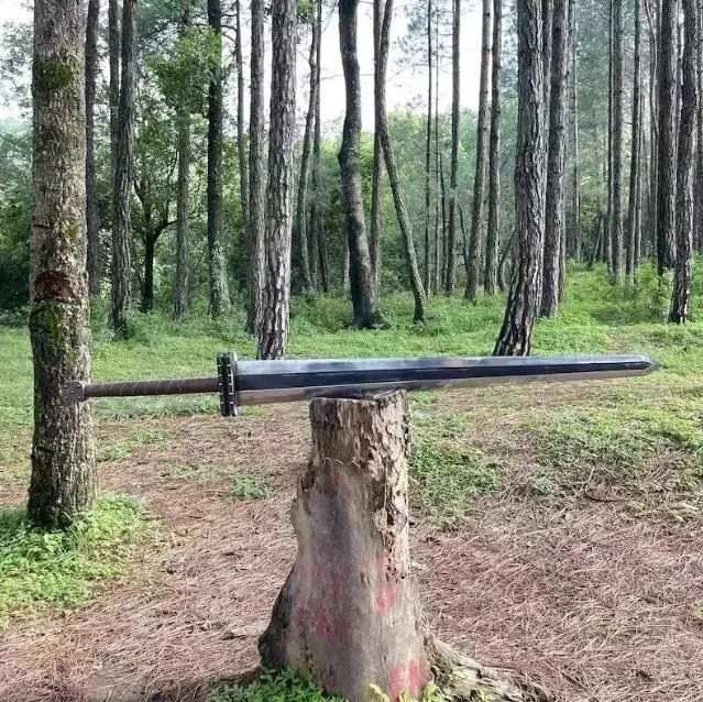 Handmade Carbon Steel 43" Blade Guts Raider Anime Sword Berserk Sword ...