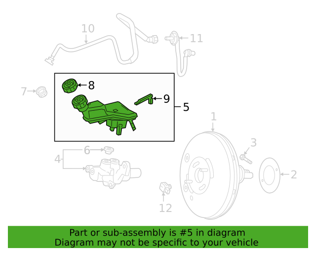 Mercedes Benz GLA 45 35 AMG GLA250 2020-2023 Brake Master Reservoir ...