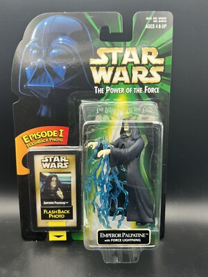 Star Wars POTF Emperor Palpatine Figure W/ Force Lightning & Flashback ...