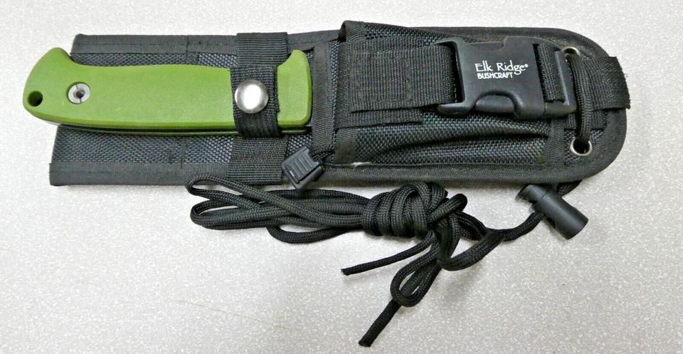 Elk Ridge ER-555 Knife Green Handle | eBay