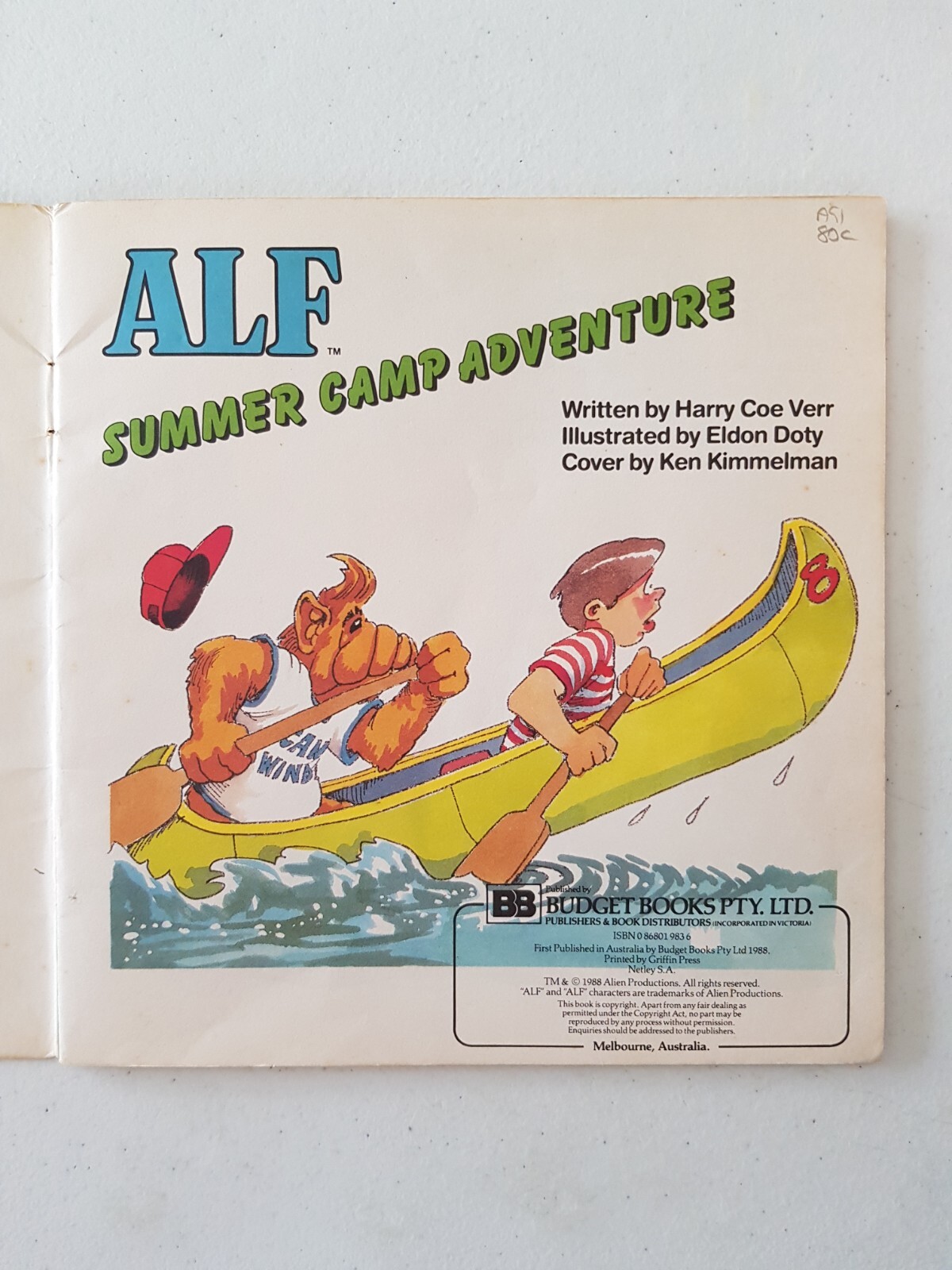 Alf Book - Summer Camp Adventure 1988 PB Harry Coe Verr | eBay