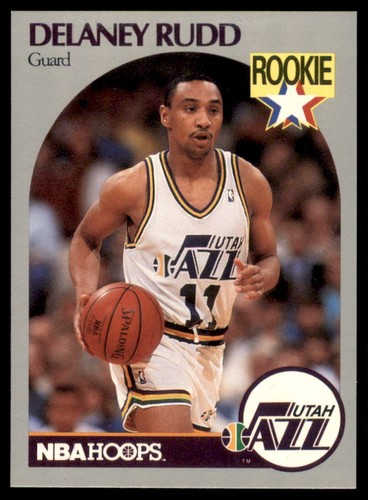 1990-91 Hoops Team Night Utah Jazz Delaney Rudd Utah Jazz #NNO | eBay