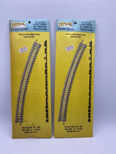 Atlas Nickel Silver 18" RADIUS TERMINAL TRACK HO Scale - #845 Lot Of ...