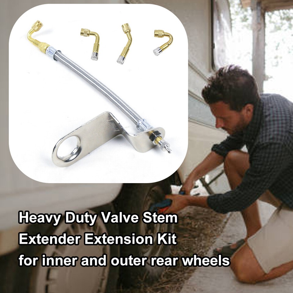 4pcs Valve Stem Extension Dually Tire Kit+ 6 Pieces Valve Stem ...