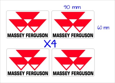 Massey Ferguson Stickers FOUR (4) 90 x 60 mm each | eBay Australia
