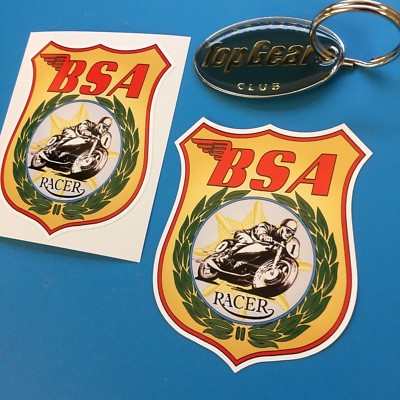 BSA Shield Cafe Racer Style Classic Retro Motorcycle Stickers Decals ...